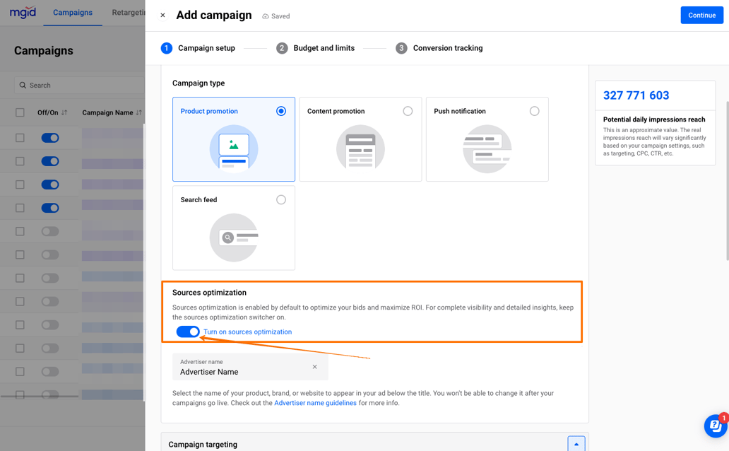 Sources Optimization and Blocklist Management in MGID Ads